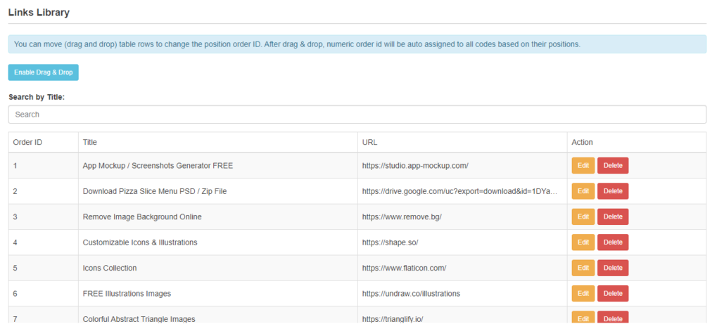 Links Library – Siberian CMS Module | WebVista | Siberian CMS Store