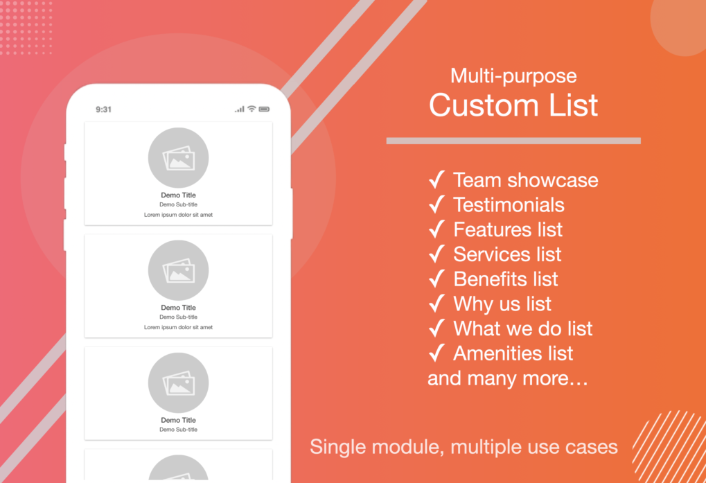 Multi-purpose Custom List – Siberian CMS Module | WebVista | Siberian CMS Store