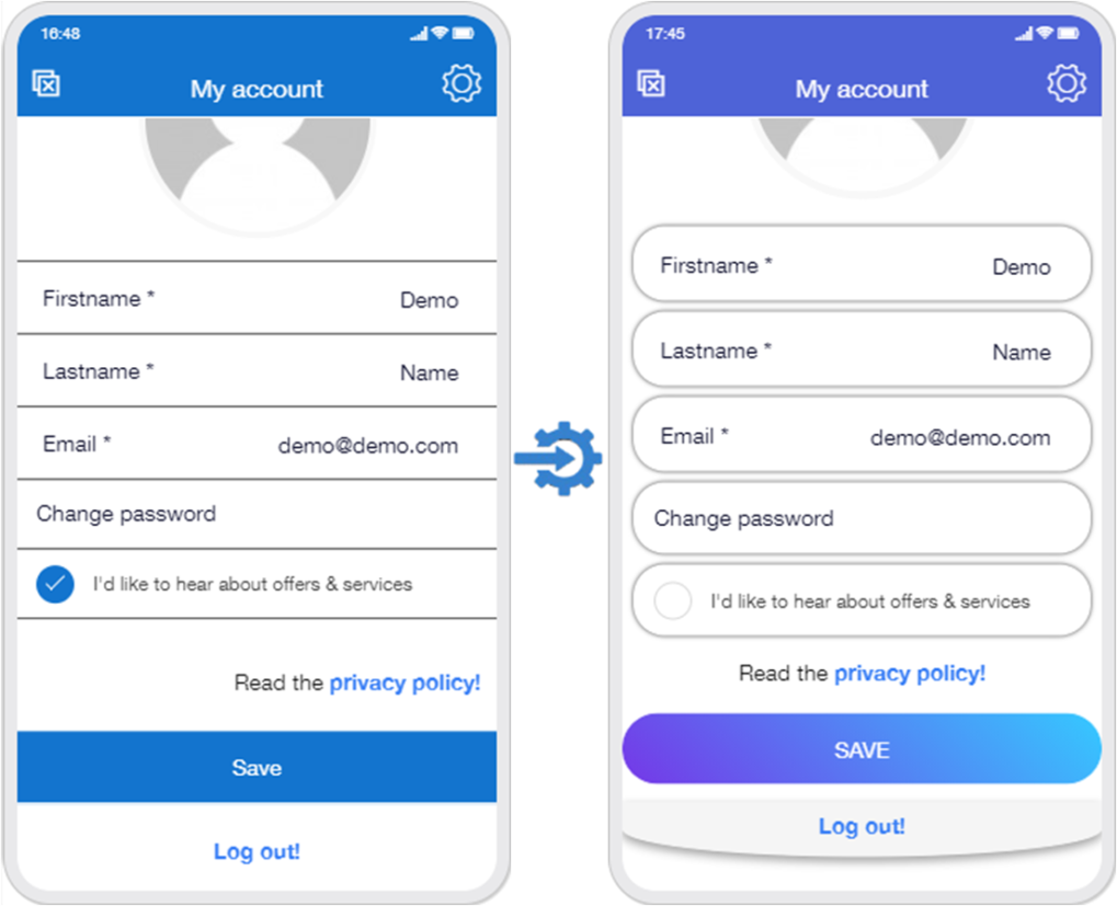 CSS Template-1 for My Account | WebVista | Siberian CMS Store