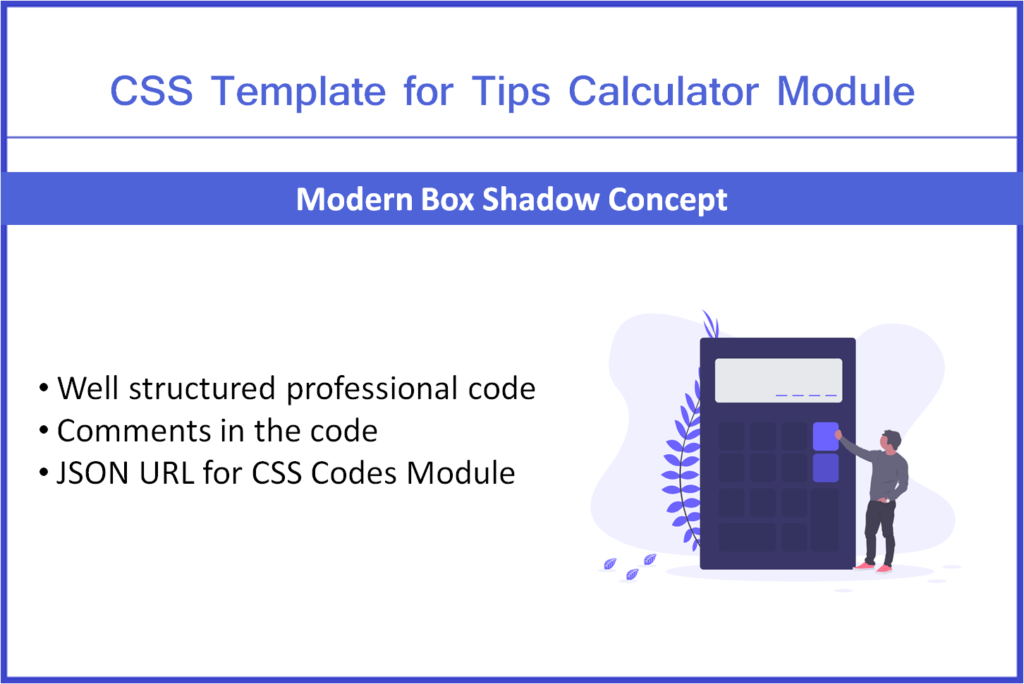 CSS Template for Tips Calculator | WebVista | Siberian CMS Store