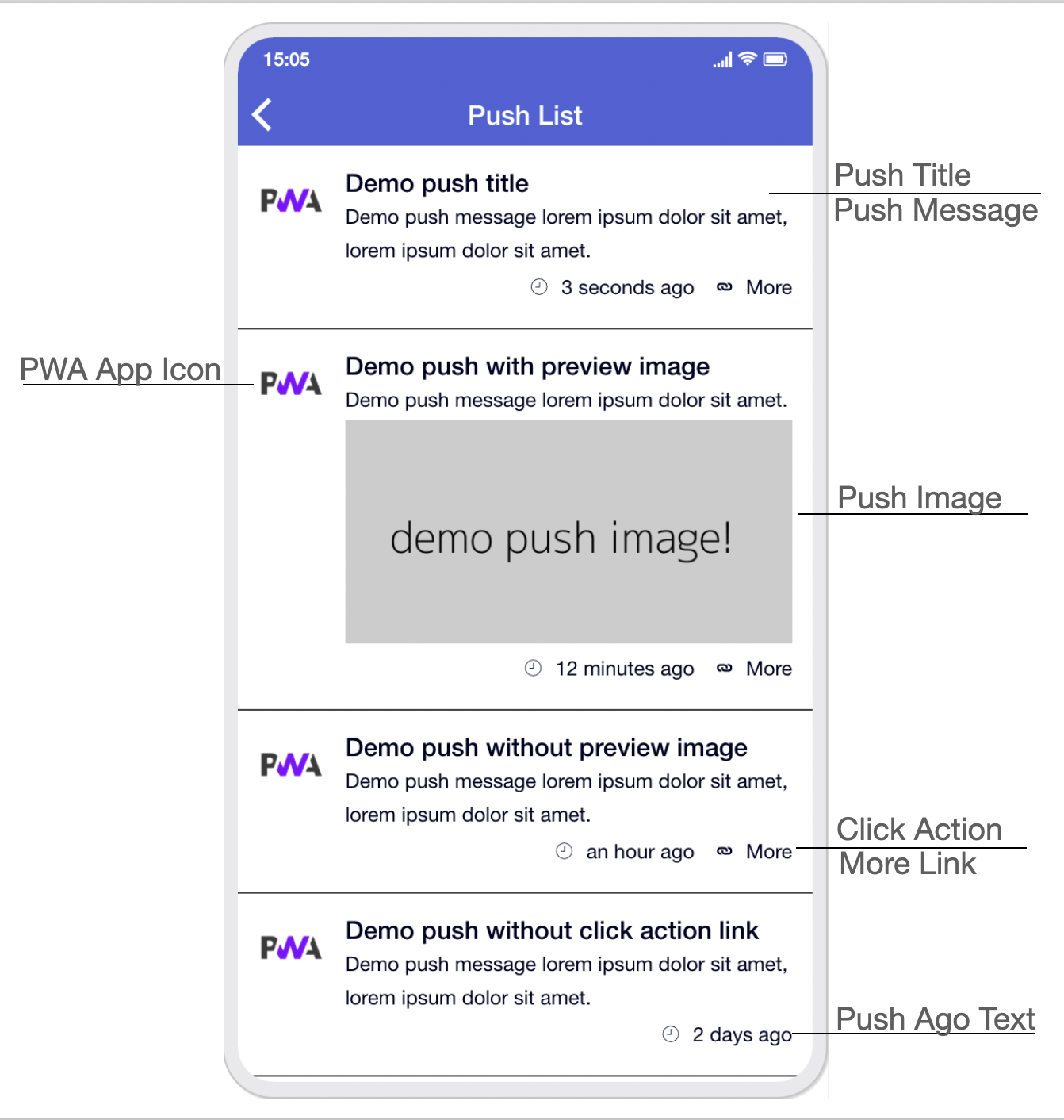 Add-on: PWA Push List Module | WebVista | Siberian CMS Store